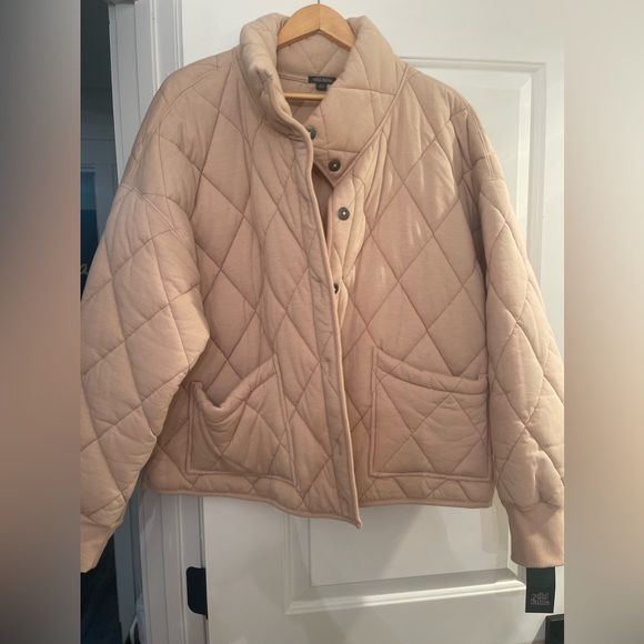 wild fable | Jackets & Coats | Wild Fable Beige Quilted Zip Up Jacket ...